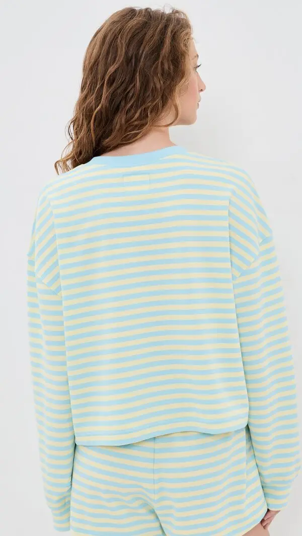 Daily Drills Striped Cotton Long Sleeve Top