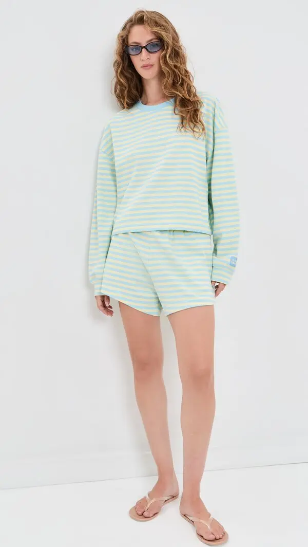 Daily Drills Striped Cotton Long Sleeve Top