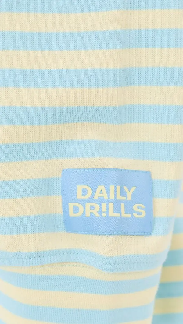 Daily Drills Striped Cotton Long Sleeve Top