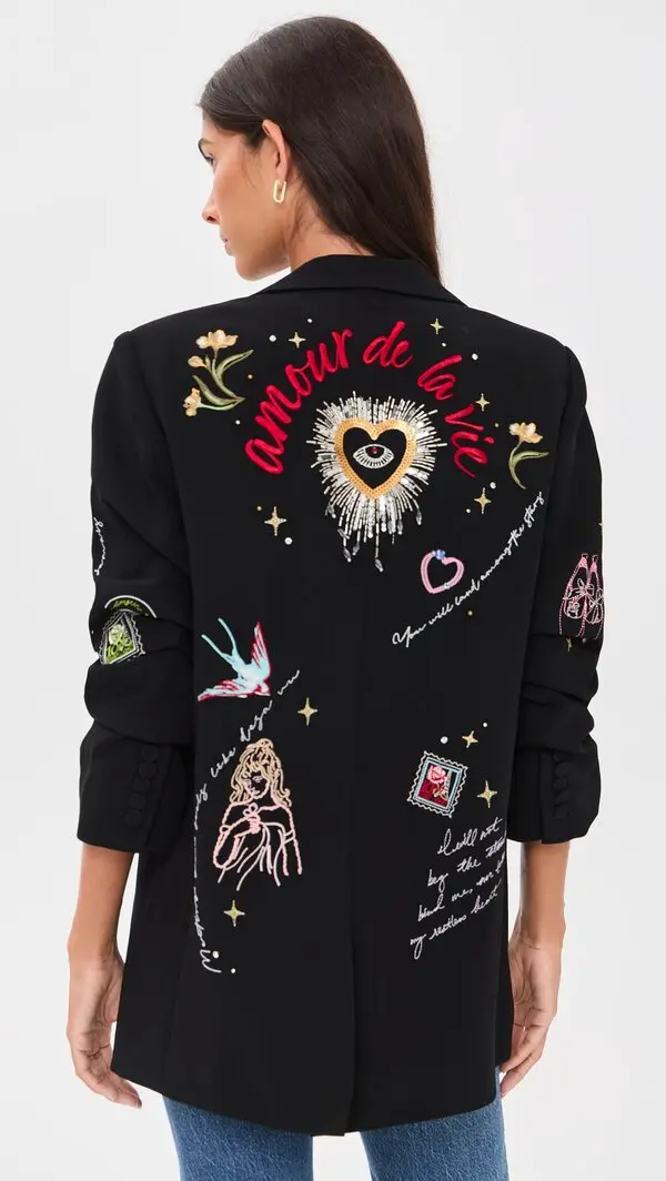 Cinq À Sept Kelsa Blazer With Embroidered Detailing