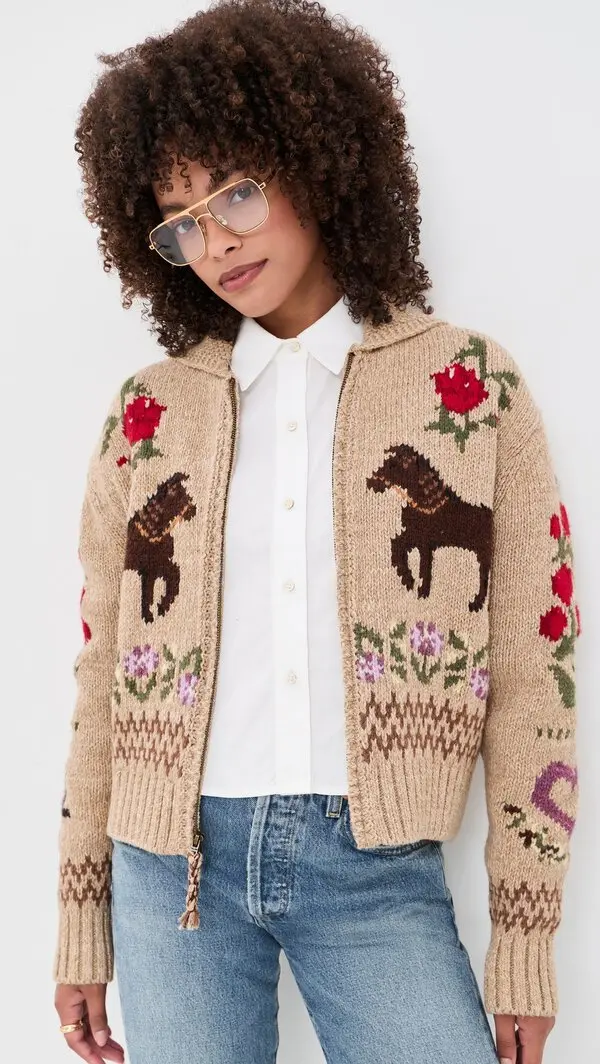 Polo Ralph Lauren Intarsia Knit Shawl Cardigan