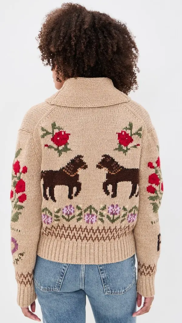 Polo Ralph Lauren Intarsia Knit Shawl Cardigan