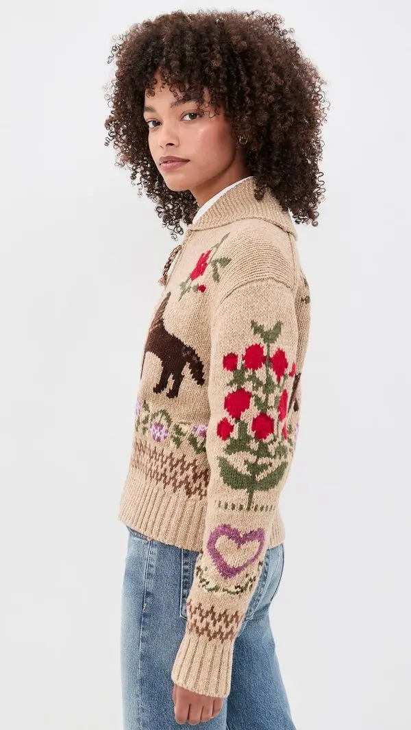 Polo Ralph Lauren Intarsia Knit Shawl Cardigan