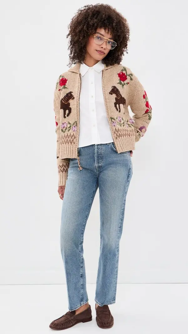 Polo Ralph Lauren Intarsia Knit Shawl Cardigan