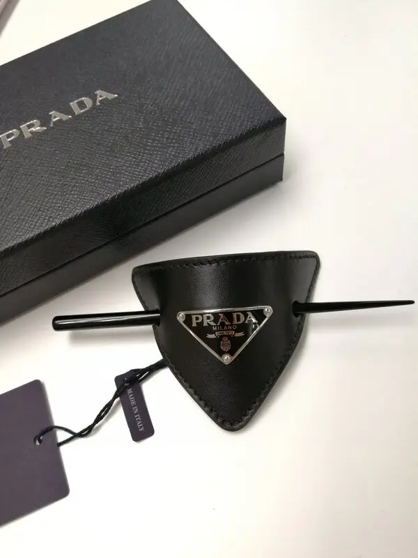 Prada Leather Hair Clip