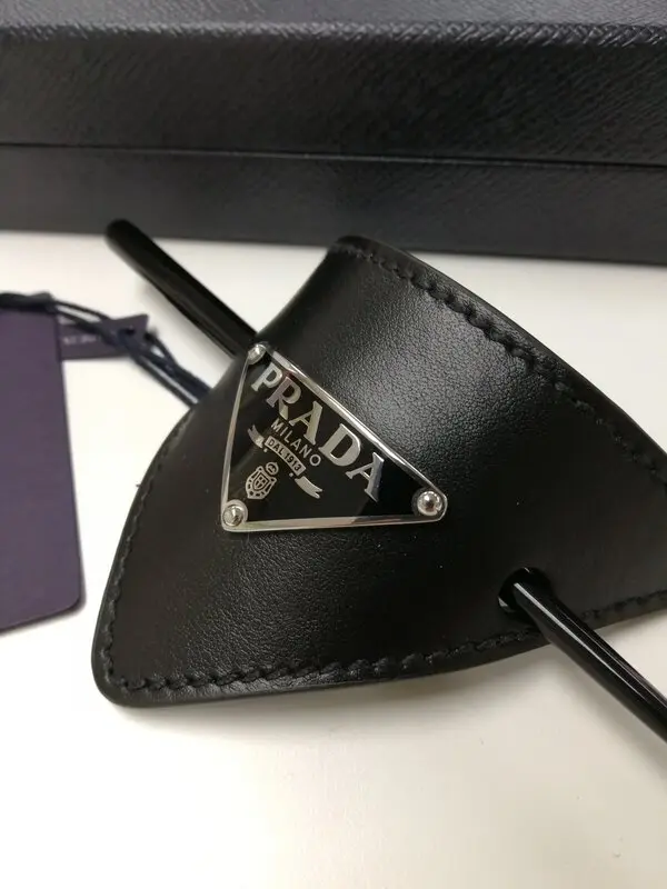 Prada Leather Hair Clip