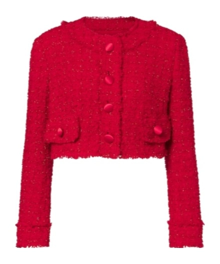 Dolce & Gabbana Cropped Cotton-blend Tweed Jacket