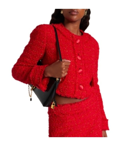 Dolce & Gabbana Cropped Cotton-blend Tweed Jacket