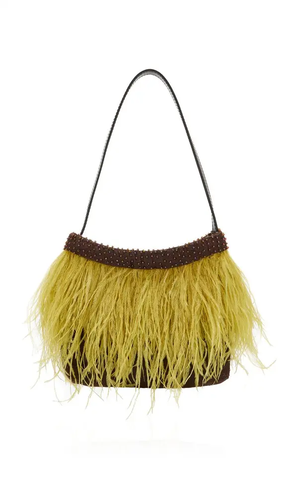 Staud Winslow Fringed Bag - Yellow