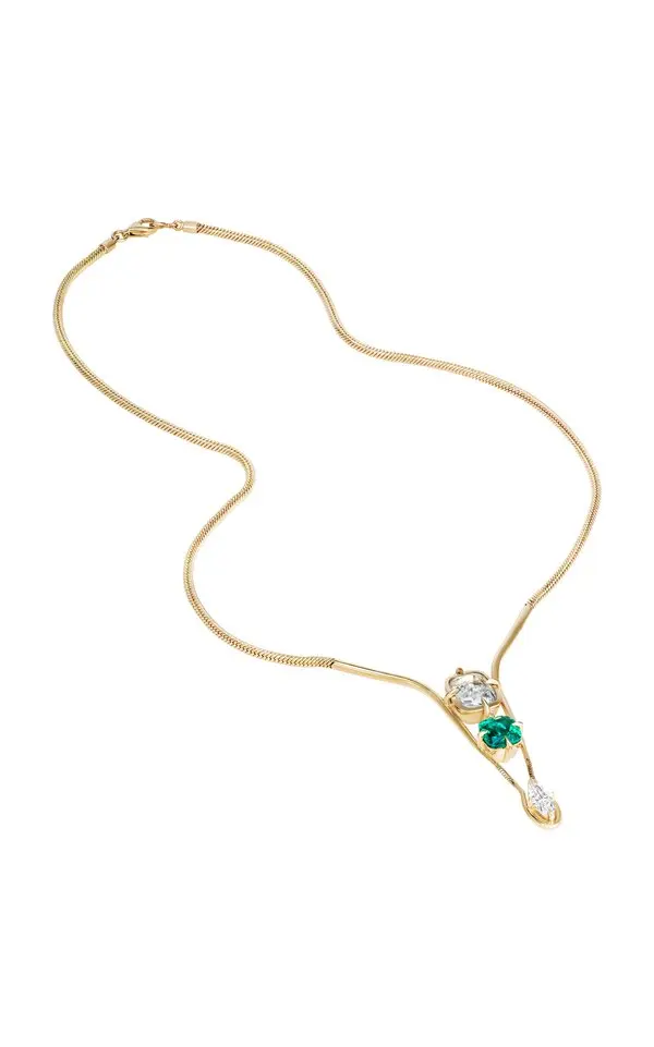 Moritz Glik 18k Yellow Gold Ita Y Necklace