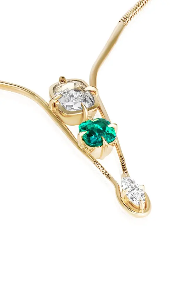 Moritz Glik 18k Yellow Gold Ita Y Necklace