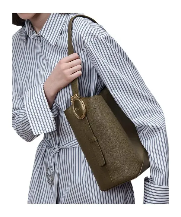 Dior Medium Médaillon Bucket Bag - Khaki