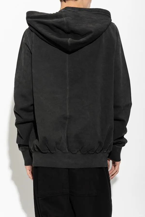 Rick Owens Oversized Distressed Cotton Hoodie