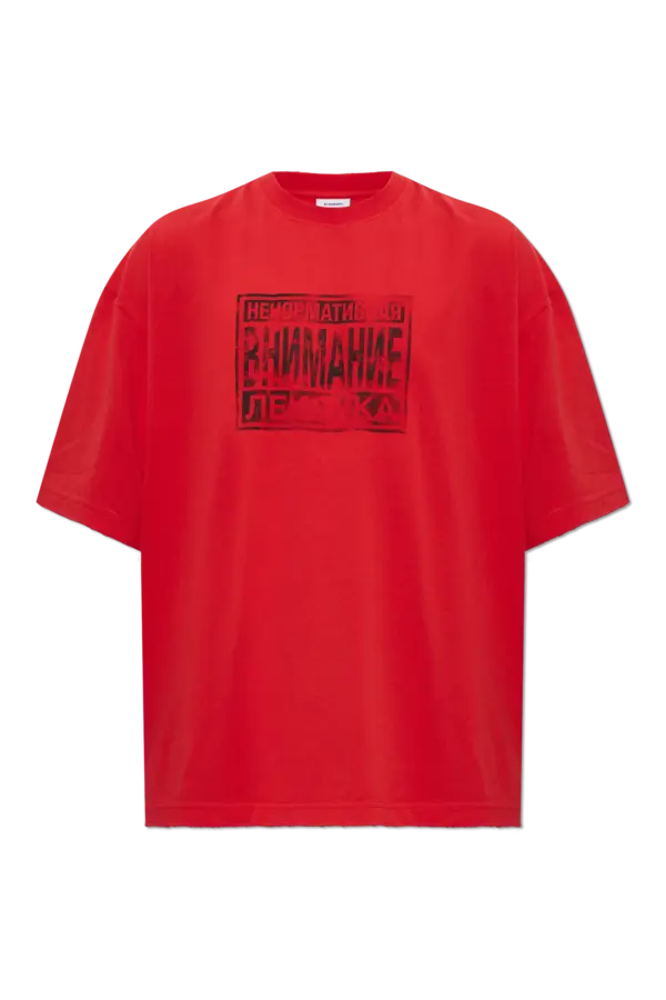 Vetements T-shirt With Print - Red
