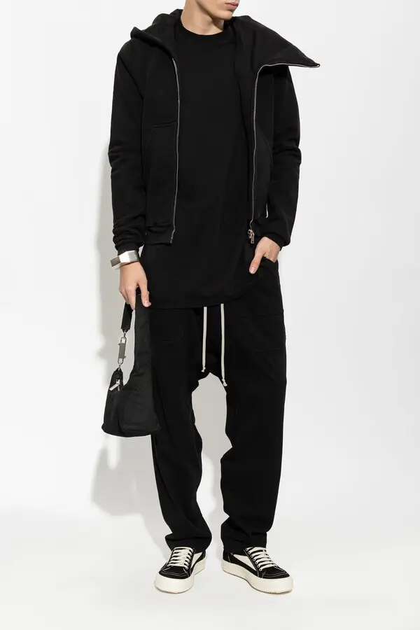 Rick Owens Sweatshirt With Asymmetric Zipper