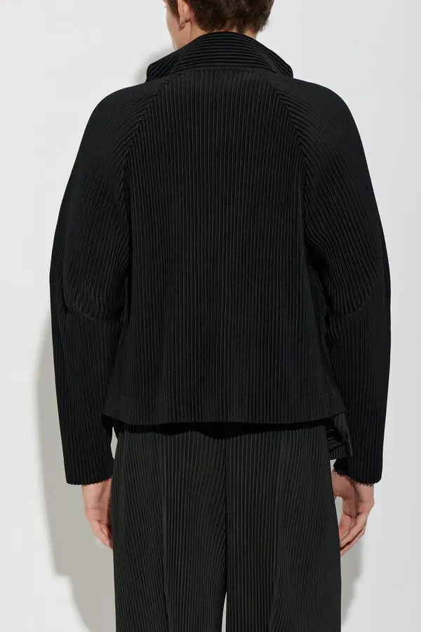 Issey Miyake Pleated Sweatshirt With Turtleneck