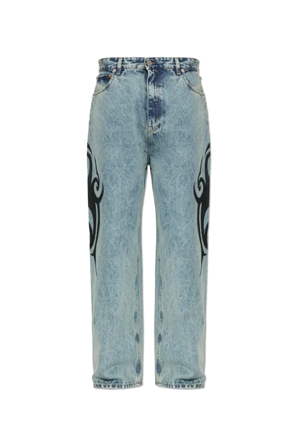 Vetements Jeans With Print - Blue