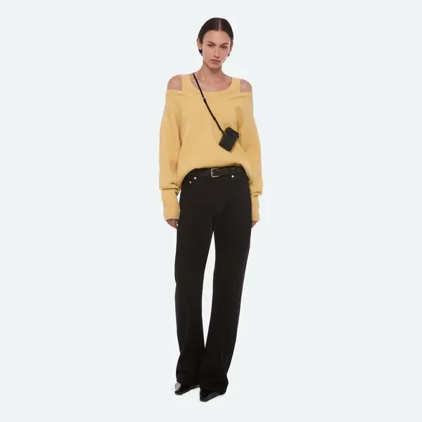 Helmut Lang Double-layer V-neck Sweater - Cornsilk