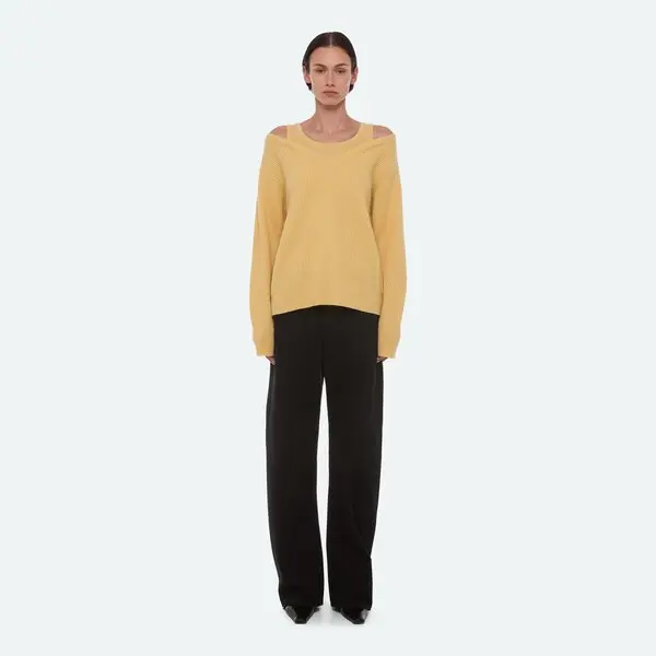 Helmut Lang Double-layer V-neck Sweater - Cornsilk