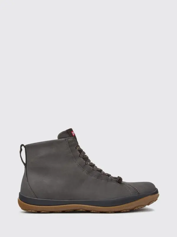 Camper Peu Pista Gm Outdoor Ankle Boots In Nubuck And Gore-tex With Side Zip