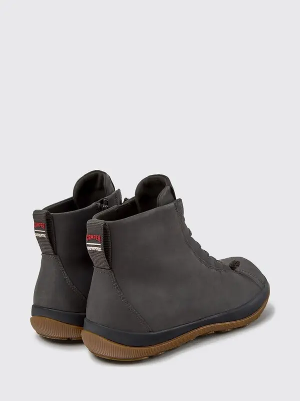 Camper Peu Pista Gm Outdoor Ankle Boots In Nubuck And Gore-tex With Side Zip