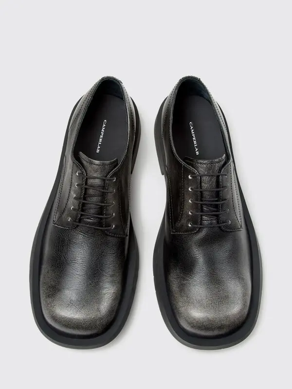 Camper Mil 1978 Derby Shoes In Worn-effect Leather - Multicolor
