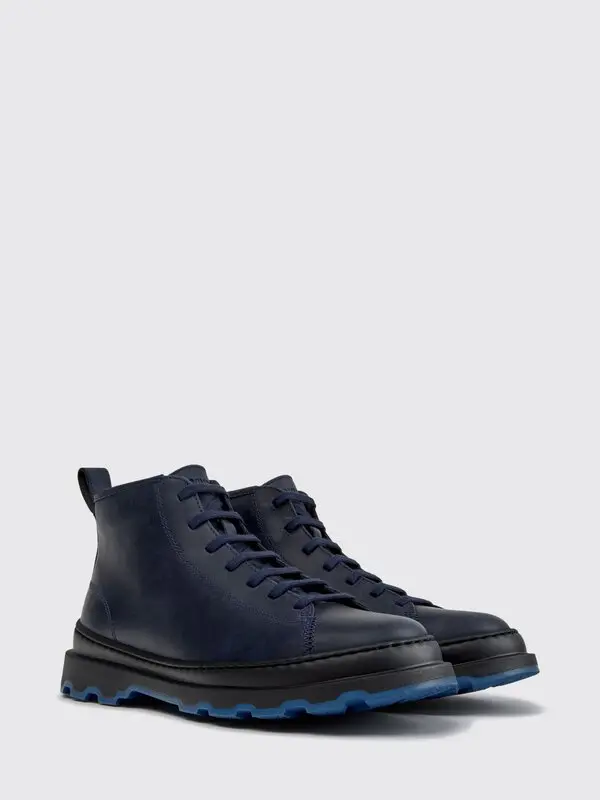 Camper Brutus+ Nubuck Lace-up Boots With Side Zip
