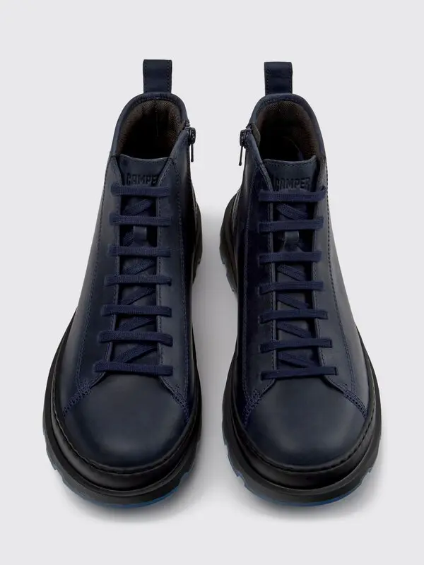 Camper Brutus+ Nubuck Lace-up Boots With Side Zip