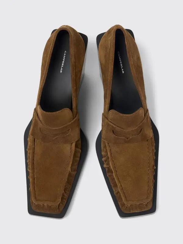 Camper Escandalo Suede Loafers With Square Toe