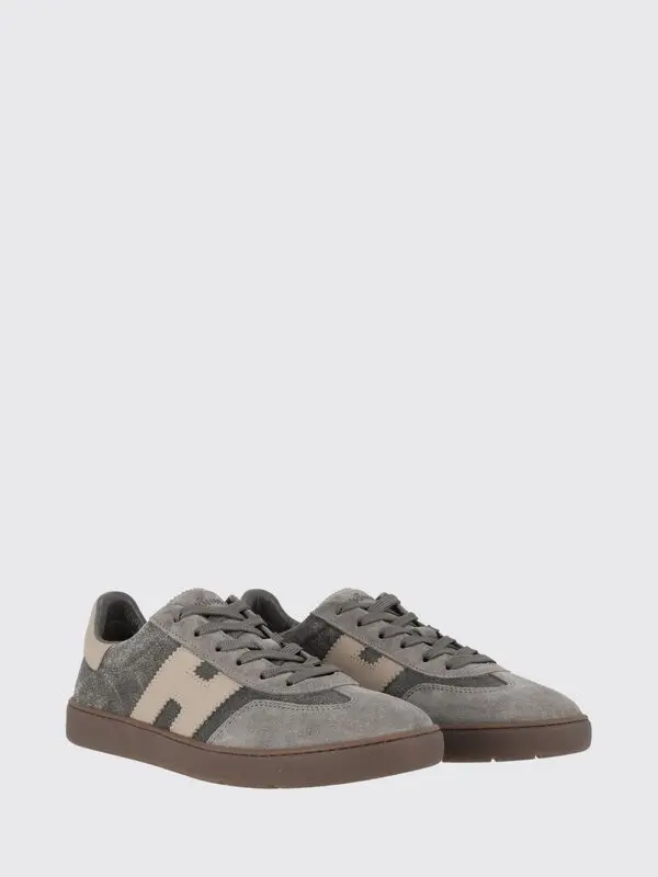 Hogan Cool Suede Calfskin Trainers With Side H Logo