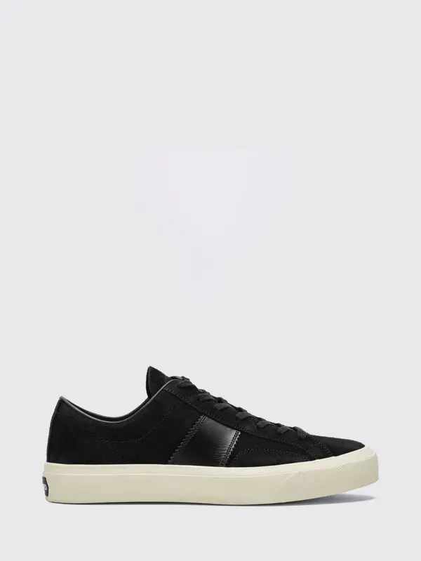 TOM FORD Low-top Suede Calfskin Sneakers - Black