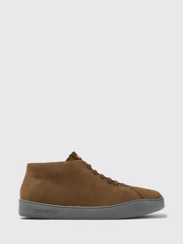 Camper Peu Touring Nubuck Slip-on Trainers With Elastic Laces - Brown