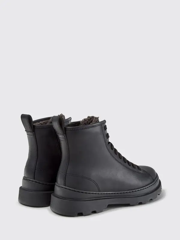 Camper Brutus+ Calfskin Combat Boots With Side Zip