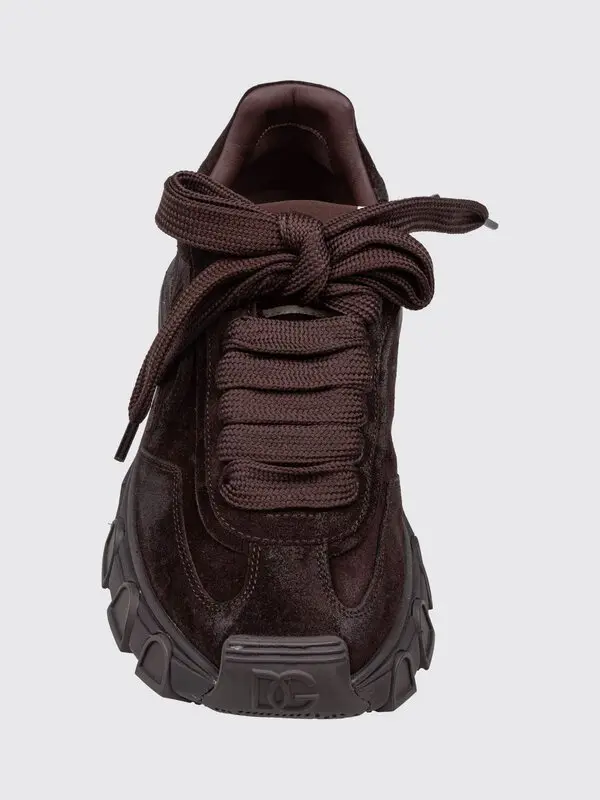 Dolce & Gabbana Dg Country Road Leather And Suede Sneakers With Monogram