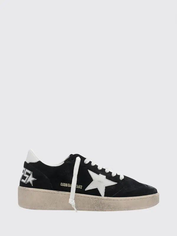 GOLDEN GOOSE Ball Star 2 Distressed-effect Suede Trainers - Black