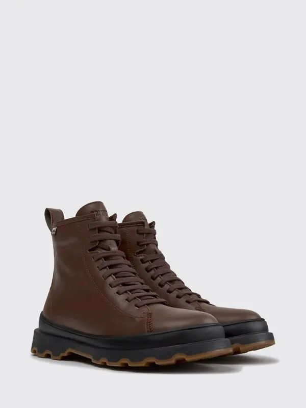 Camper Brutus+ Calfskin Combat Boots With Side Zip