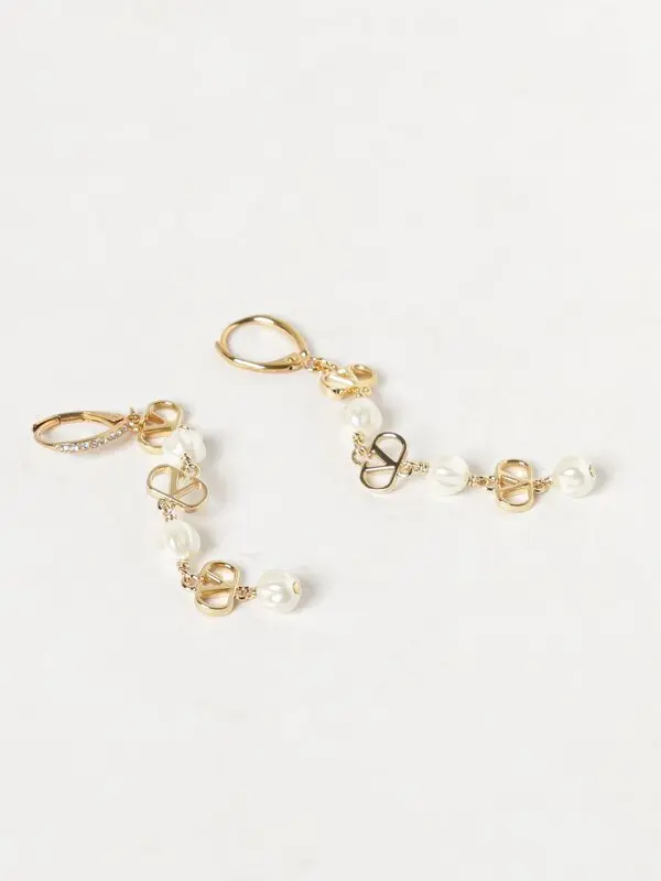 Valentino Garavani Vlogo Signature Pearl And Crystal Drop Earrings