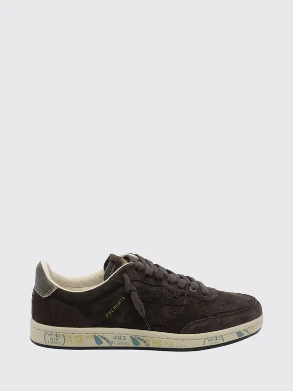 Premiata Clay Suede Trainers With Perforated Toe