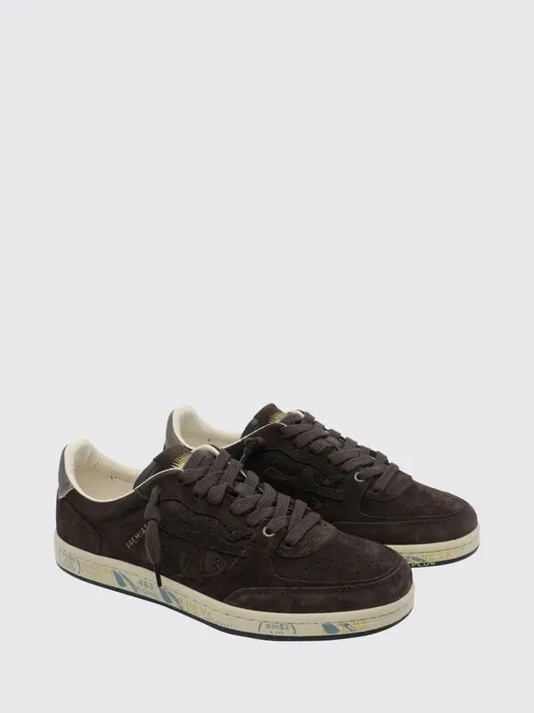 Premiata Clay Suede Trainers With Perforated Toe