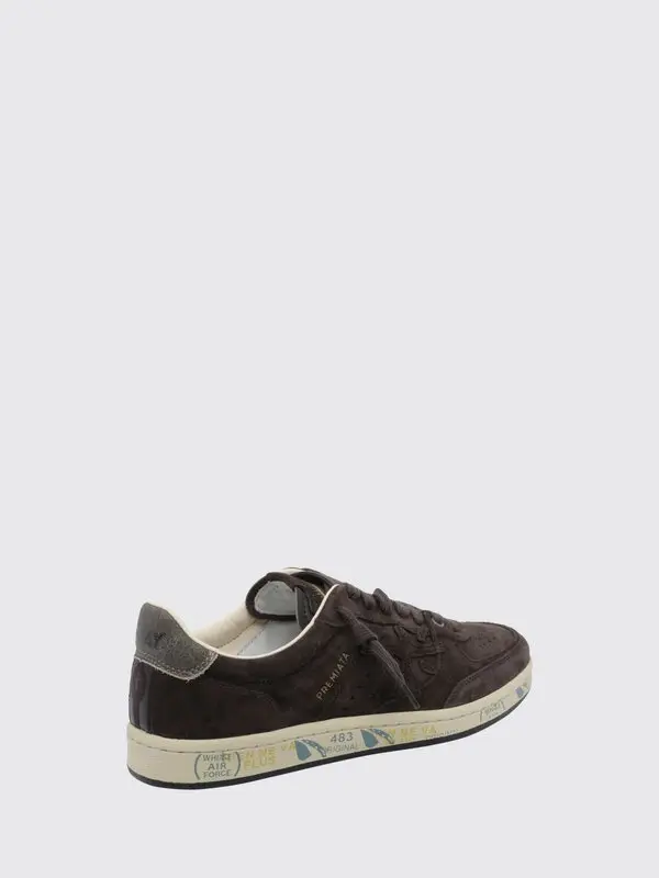 Premiata Clay Suede Trainers With Perforated Toe