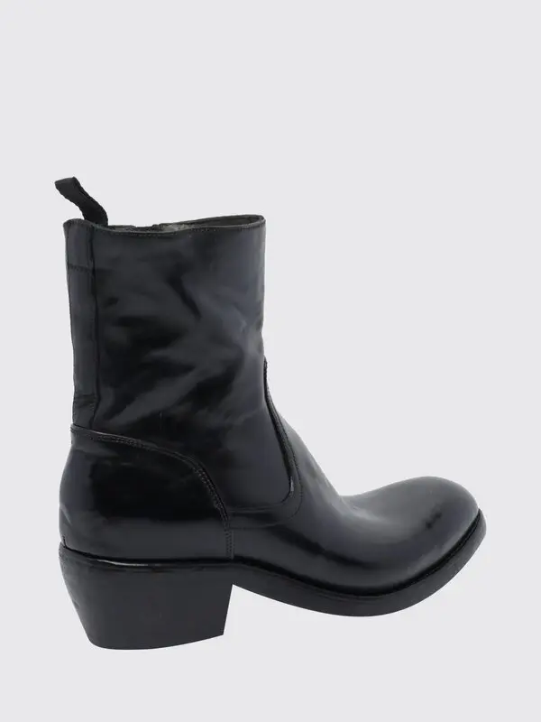 Premiata Smooth Calf Leather Texan Boots With Side Zip