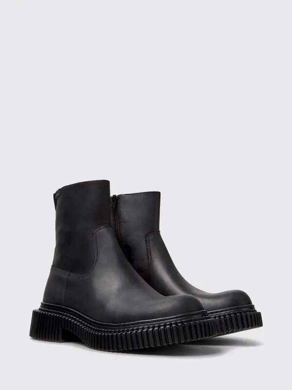 Camper Pix Berlin Leather Ankle Boots With Zip And Xl Extralight® Sole