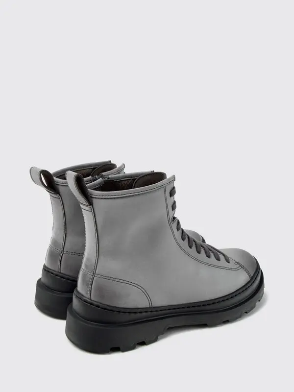 Camper Brutus+ Distressed-effect Calfskin Combat Boots With Zip