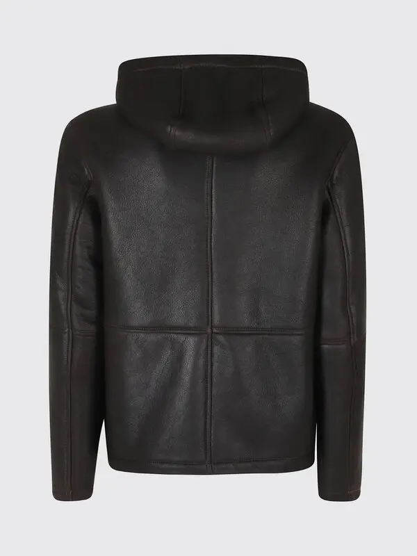 DONDUP Hooded Leather Jacket