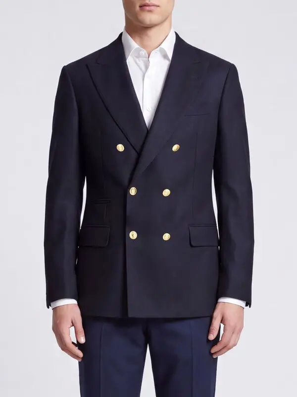 Brunello Cucinelli Slim Fit Double-breasted Wool And Cashmere Blazer