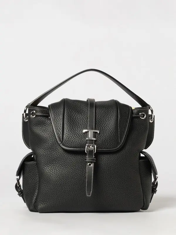 TOD'S Textured Leather Backpack - Black