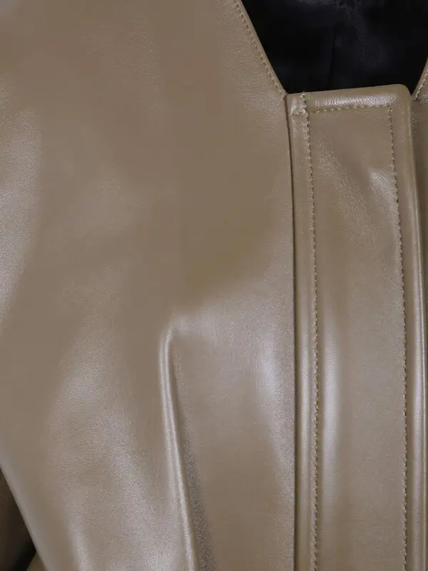 Khaite Cordan Relaxed-fit Lambskin Leather Bomber Jacket