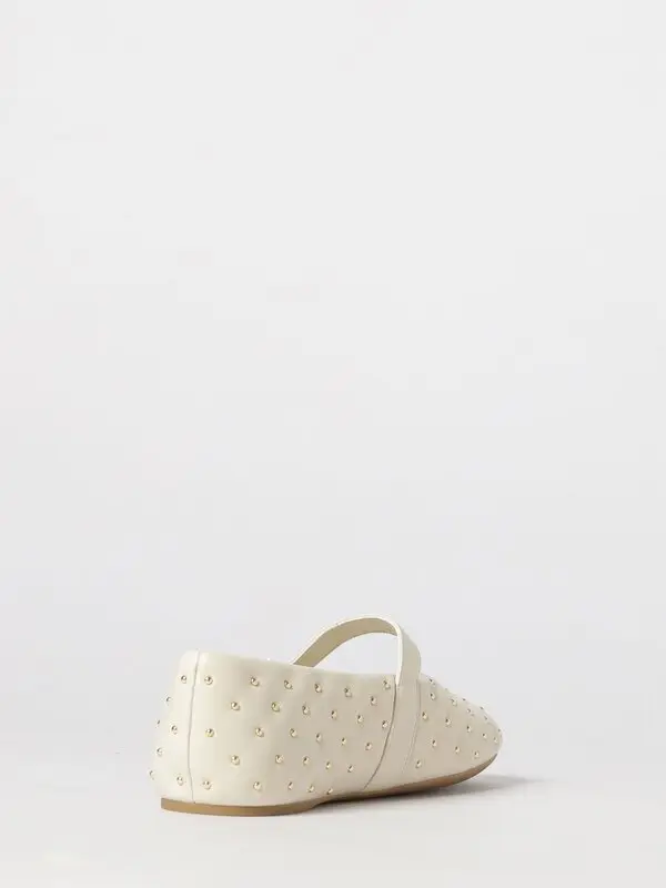 FERRAGAMO Gancini Buckle Studded Nappa Leather Mary Jane Flats