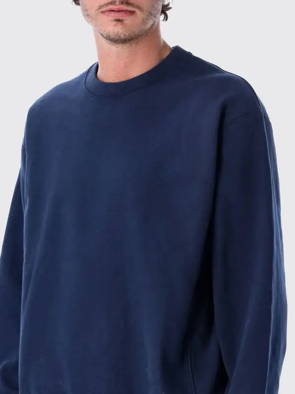 Champion Cotton Crewneck Sweatshirt With Dropped Shoulders - Blue