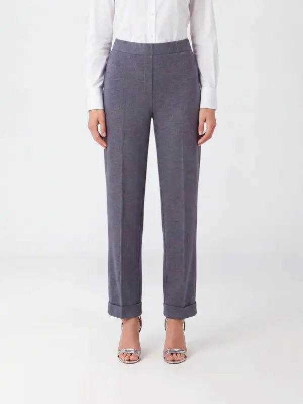 SEMICOUTURE Cropped Slim Fit Trousers